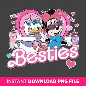 Besties Png, Miss Mouse and Duck Png, Best Friends Png, Girls Trip Svg ...