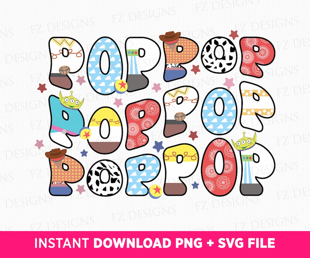 Toy Friends Poppop Svg, Doodle Poppop Svg, Family Trip Svg, Gift for ...