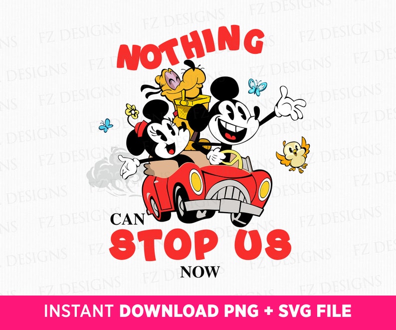 Nothing Can Stop Us Svg Retro Mouse and Friends Svg Couple - Etsy