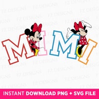 Mimi Mouse DIGITAL DOWNLOAD Svg, Dxf, Png, Pdf - Etsy