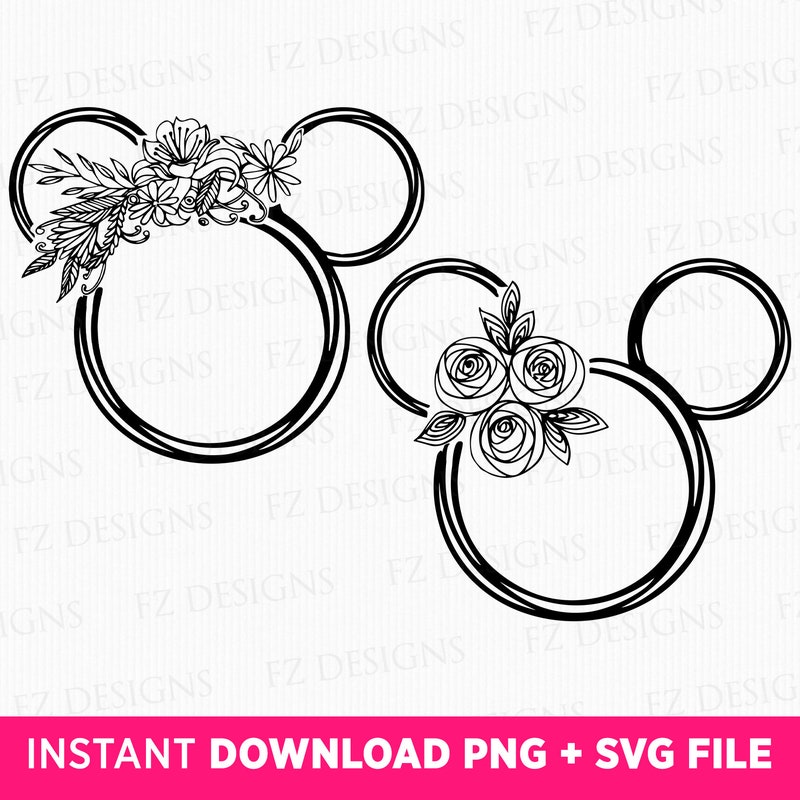 Minnie Flower Svg - Etsy