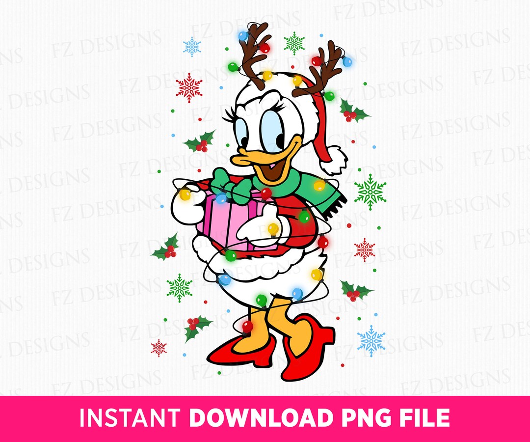Christmas Miss Duck Png, Merry Christmas Png, Christmas Lights and ...
