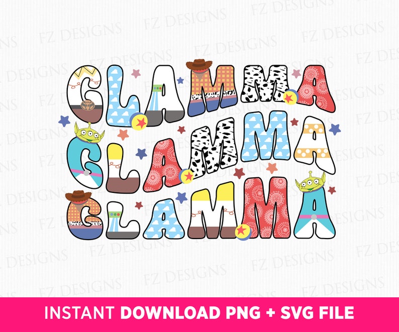 Toy Friends Glamma Svg, Doddle Glamma Svg, Glamma Birthday Svg, Gift ...