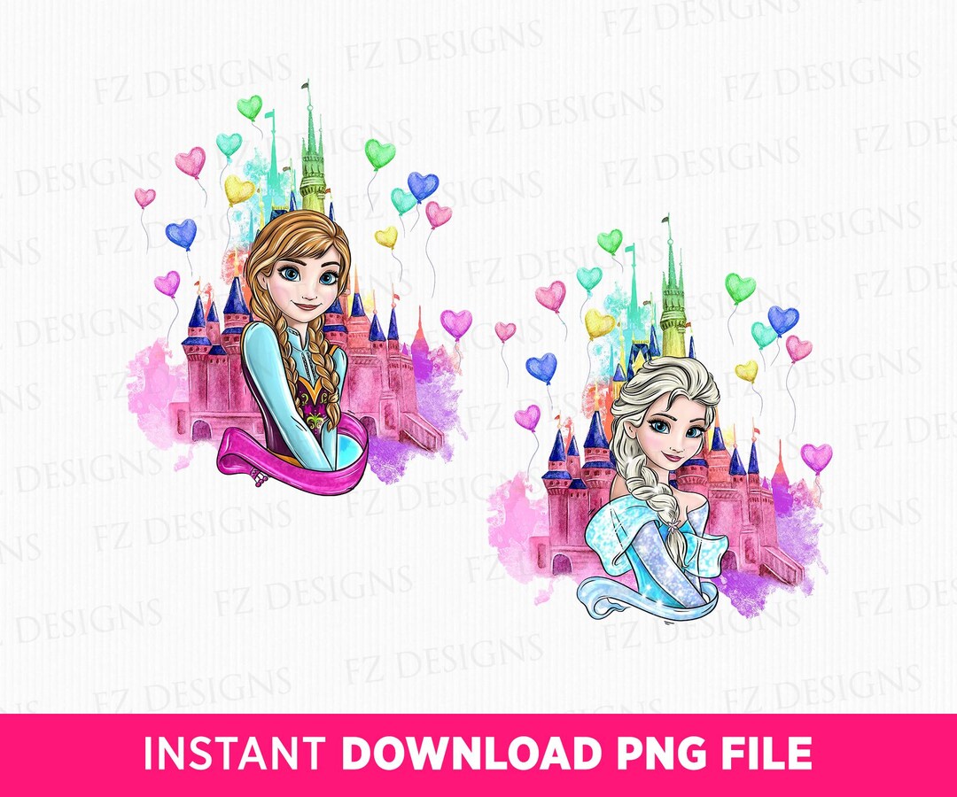 Watercolor Princess PNG, Magical Kingdom Girls Trip (digital Download ...