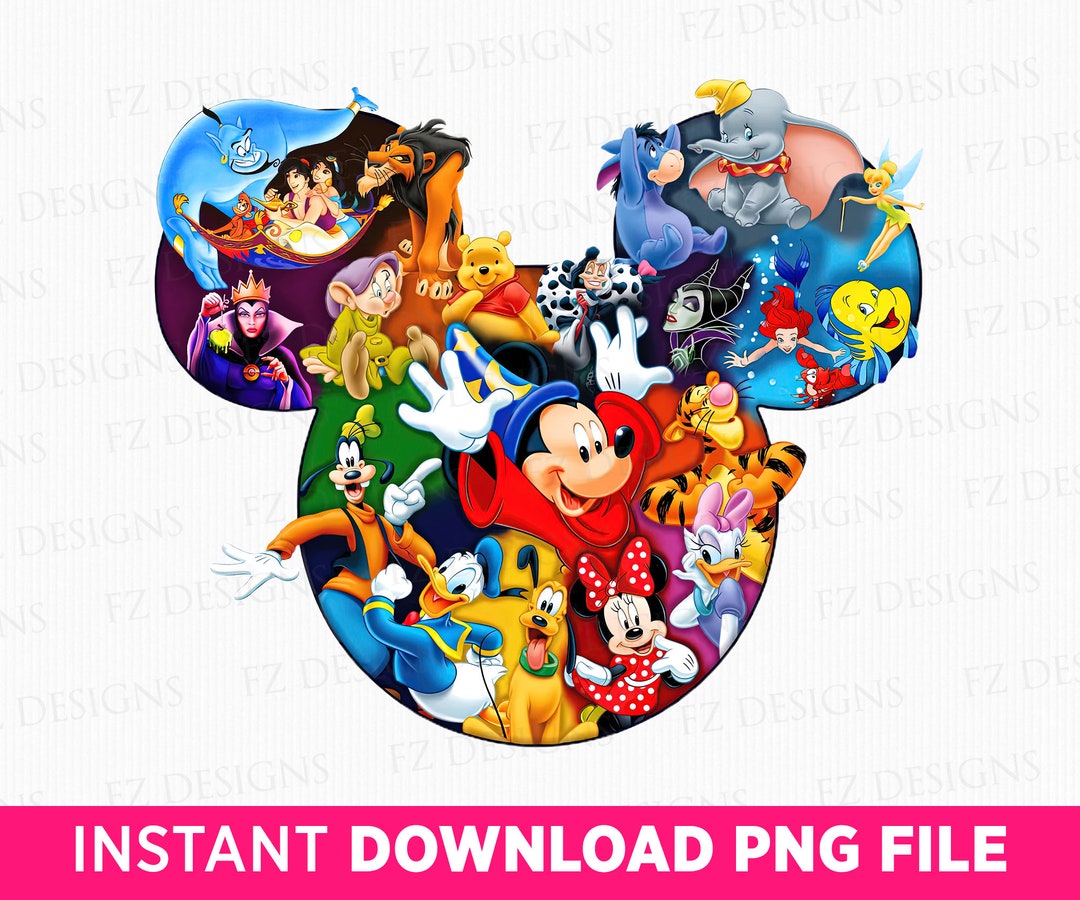 Mouse Head Multi Characters Png, Mouse and Friends Clipart, Collage ...