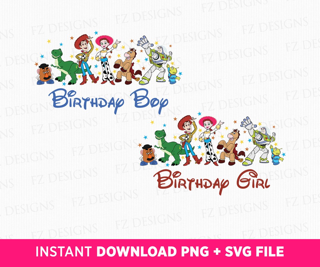 Toy Friends Birthday Svg, Birthday Boy Svg, Birthday Girl Svg, Cowboy ...