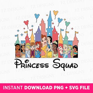 Princess Squad SVG, Family Trip Design (PNG SVG Files) - Etsy
