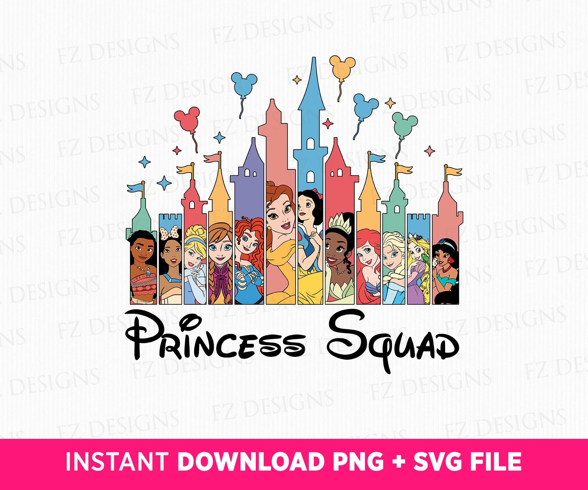 Princess Squad SVG, Family Trip Design (PNG SVG Files) - Etsy