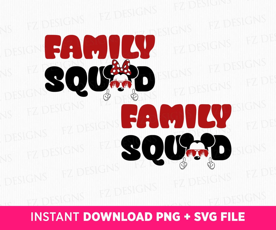 Family Squad Svg, Mouse and Friend Svg, Magical Kingdom Svg, Family ...