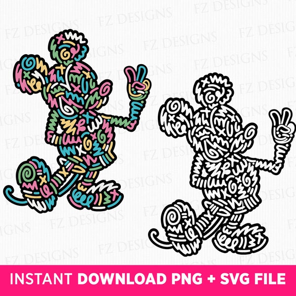 Mickey Mouse Peace Sign Svg - Etsy