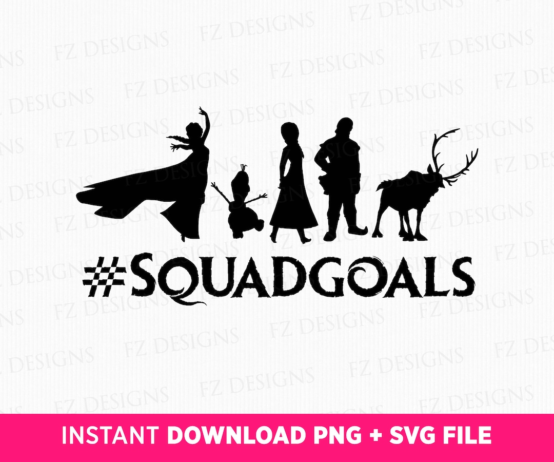 Squad Goals Svg, Princess and Friends Silhouettes Svg, Family Trip Svg ...