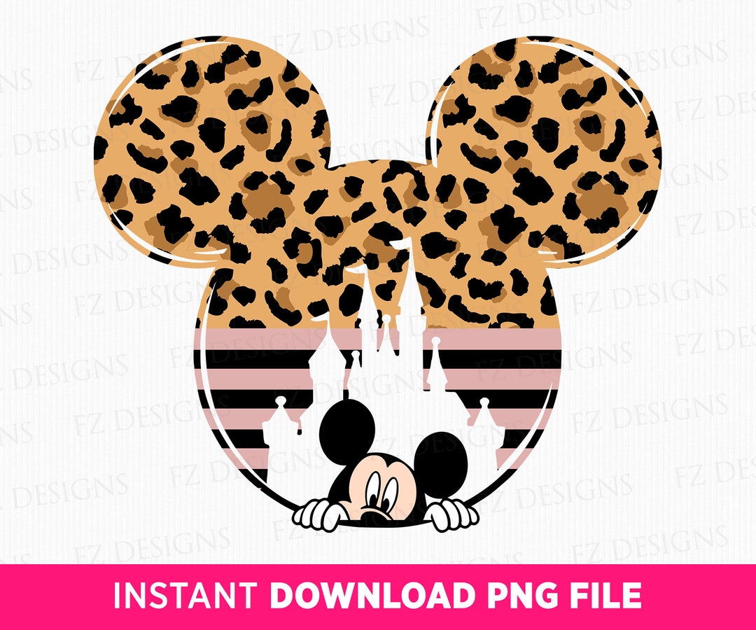 Leopard Mouse Ear Png, Magical Kingdom Png, Cute Mouse Png, Family Trip ...