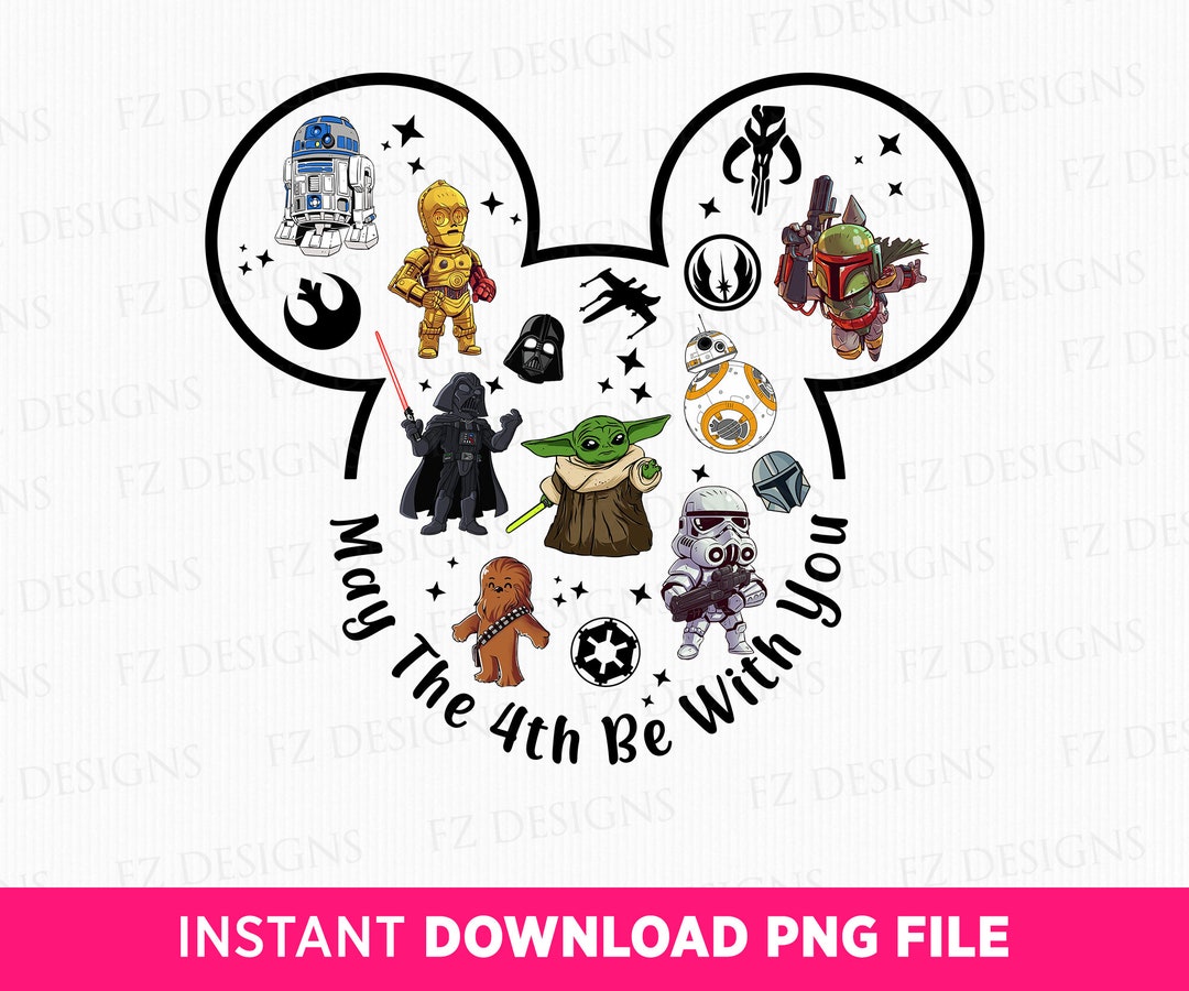 May the 4th PNG, Cute Space Characters, Family Trip (PNG File) - Etsy