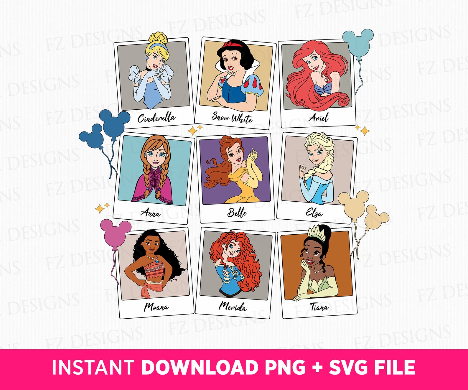 Princesses Svg, Besties Princesses Svg, Family Trip Svg, Vacay Mode Svg ...