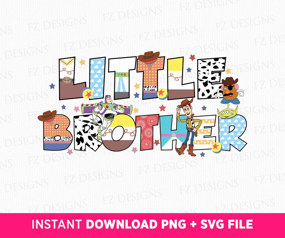 Toy Friends Svg, Little Brother Letters Svg, Family Trip Svg, Family ...