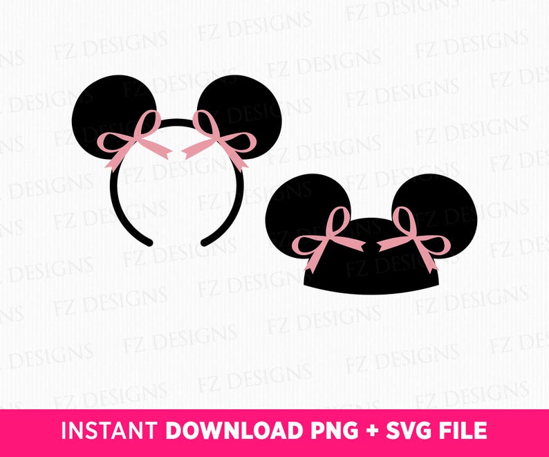 Mouse Ear Bow SVG, Family Vacation Design (instant Download) - Etsy
