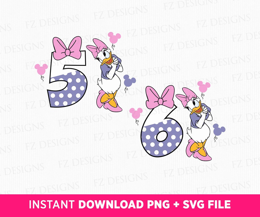 Duck Birthday Svg, 5 Years Old Birthday Svg, 6 Years Old Birthday Svg ...