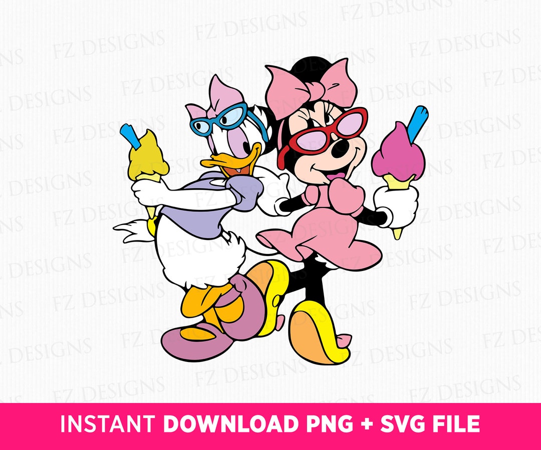 Retro Best Friends Mouse and Duck Svg, Besties Smile Svg, Girls and ...