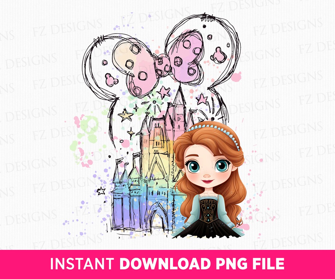 Watercolor Magical Kingdom Png, Princess Png, Watercolor Castle Png ...