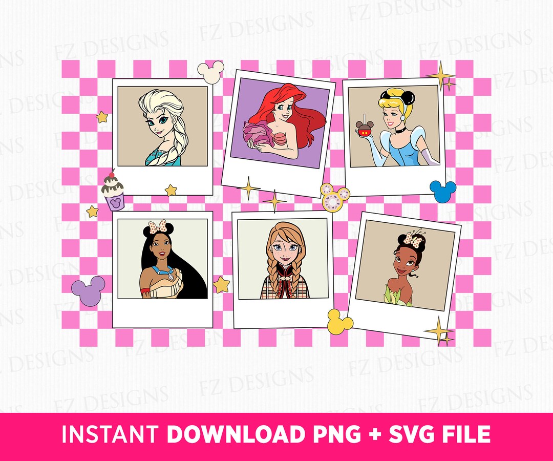 Princess Friends SVG, Family Trip Design (PNG SVG) - Etsy
