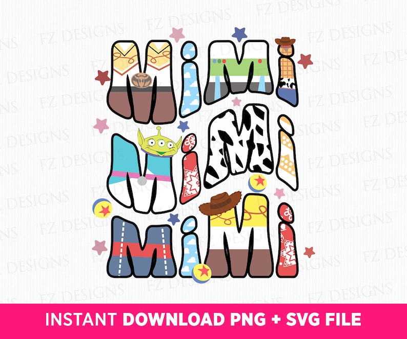 Toy Friends Mimi SVG, Birthday Gift, Family Vacation (SVG PNG File) - Etsy