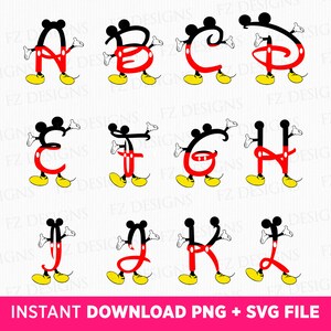 Mouse Font Svg, Fonts With Hands and Foot Svg, Mouse Alphabet Font Svg ...