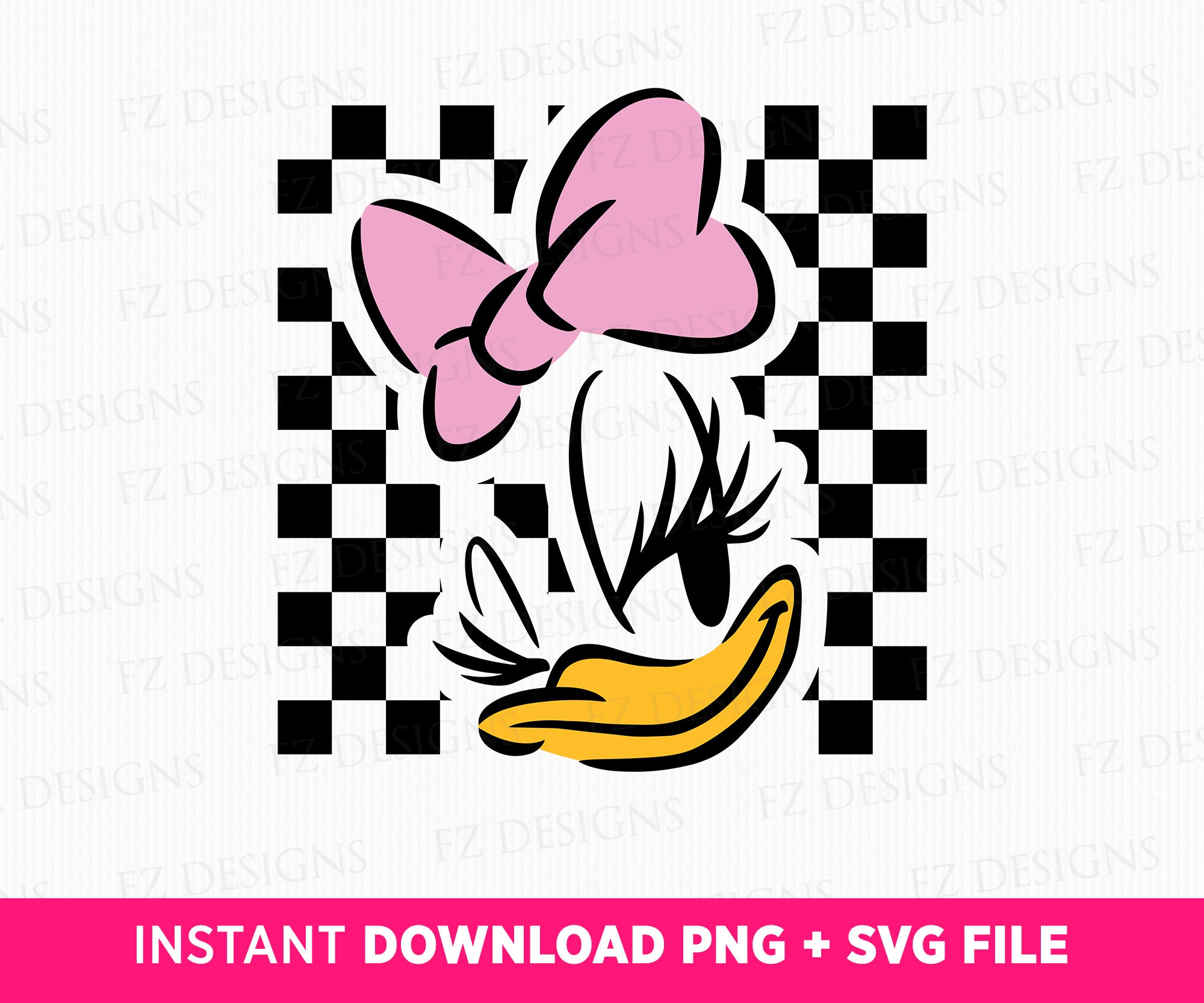 Checkered Miss Duck SVG, Family Vacation Design (instant Download) - Etsy