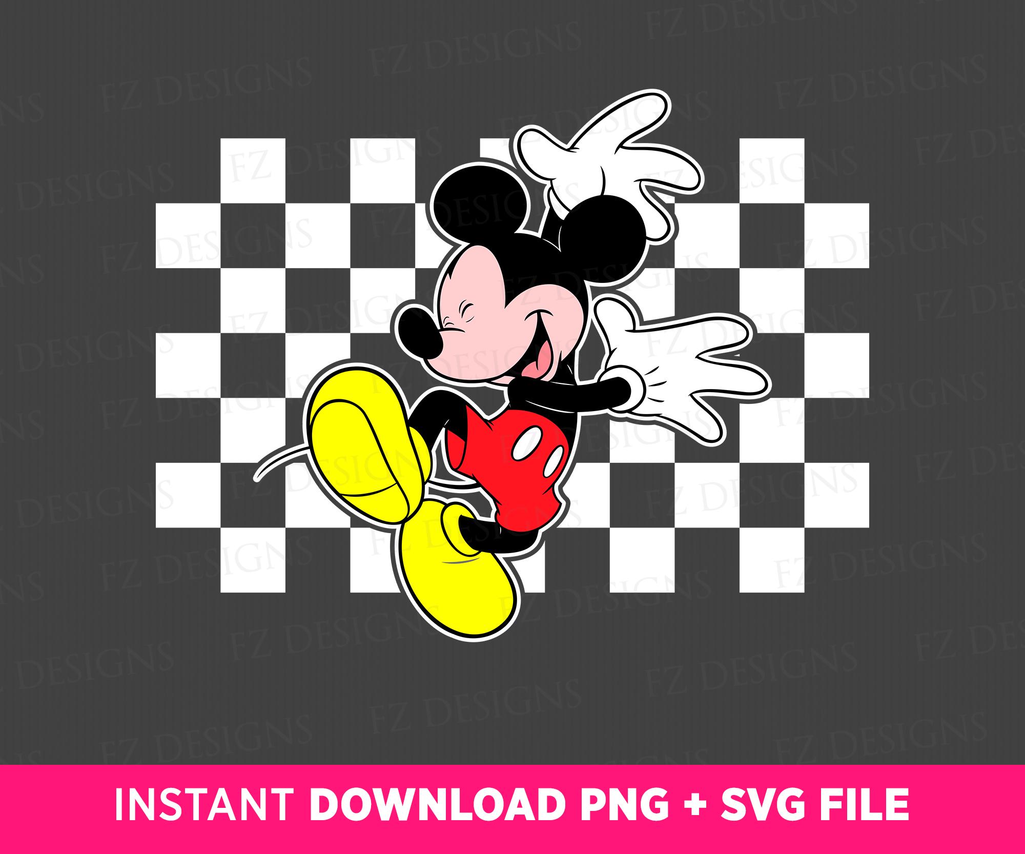 Checkered Funny Mouse Svg, Retro Mouse Svg, Mouse Smiling Svg, Colorful ...