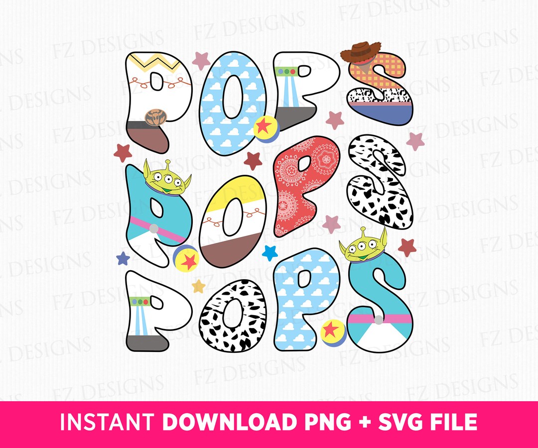 Toy Friends Pops Svg, Family Trip Svg, Letter Pops Svg, Family Vacation ...
