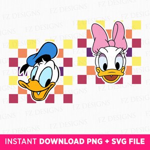 Checkered Duck and Friend SVG, Family Trip Vacation Design (instant ...