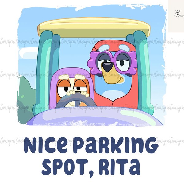 Bluey Nice Parking Spot Rita - Etsy Australia