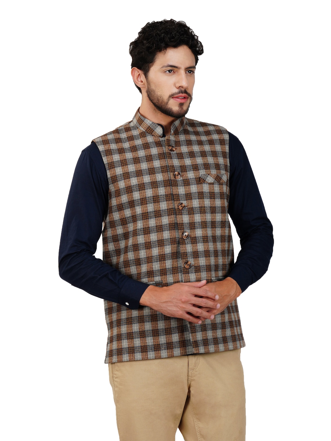 Men's Pure Wool Indian Traditional Nehru Jacket Modi Jacket for Wedding ...