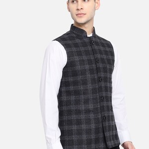 Men's Pure Wool Indian Traditional Nehru Jacket Modi Jacket for Wedding ...
