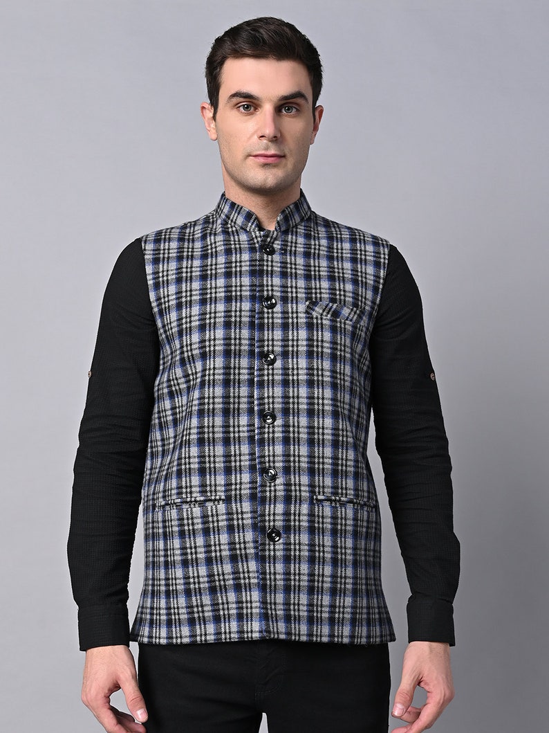 Men's Pure Wool Indian Traditional Nehru Jacket Modi Jacket for Wedding ...