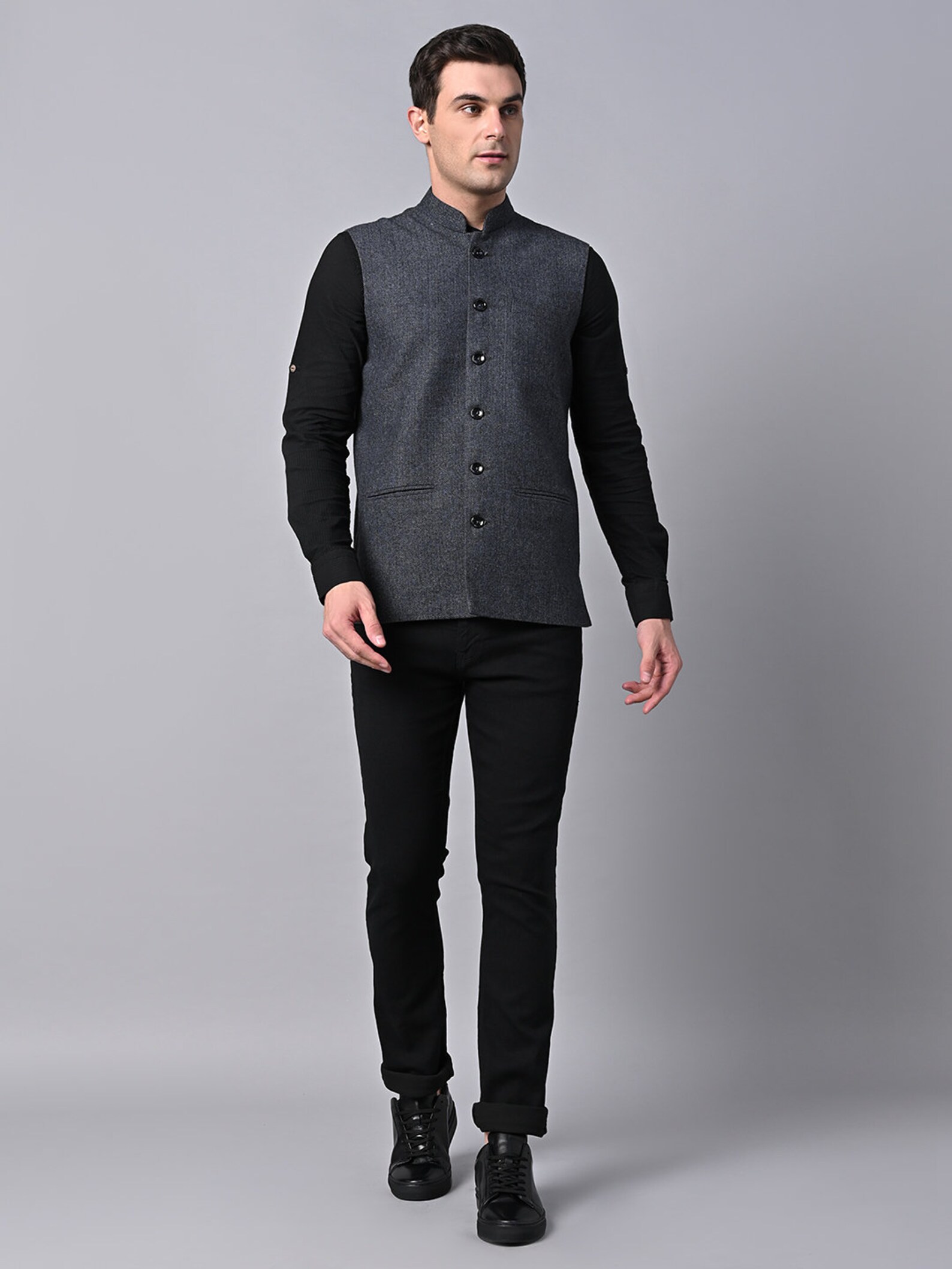 Men's Pure Wool Indian Traditional Nehru Jacket Modi Jacket for Wedding ...