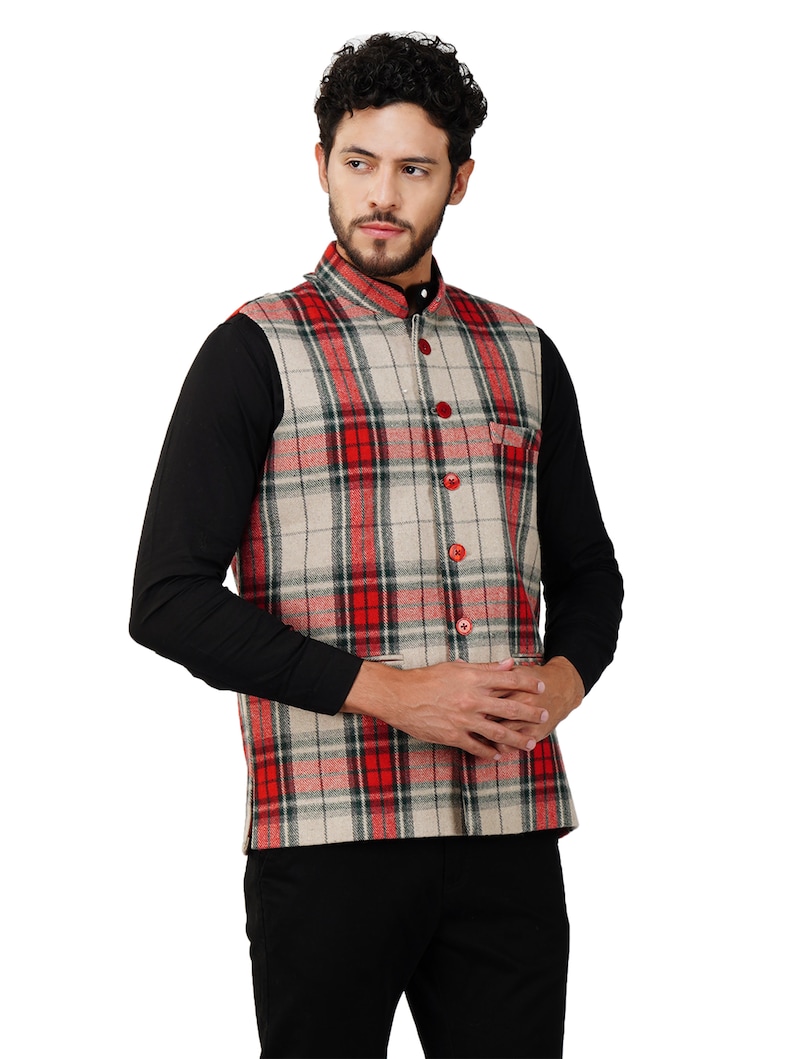 Men's Pure Wool Indian Traditional Nehru Jacket Modi Jacket for Wedding ...