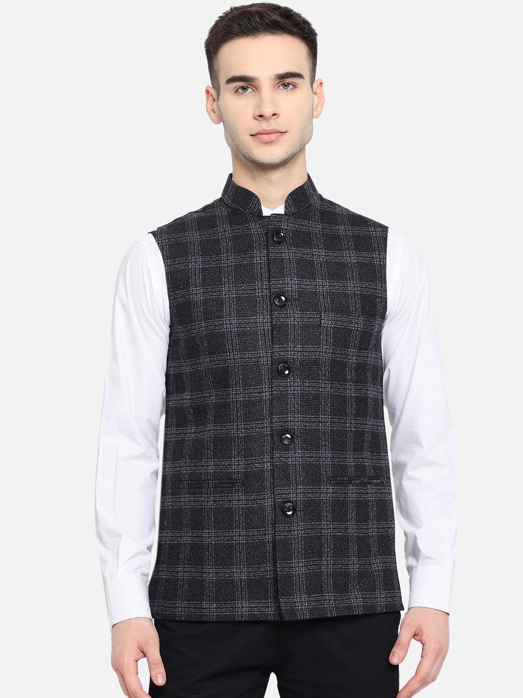 Men's Pure Wool Indian Traditional Nehru Jacket Modi Jacket for Wedding ...
