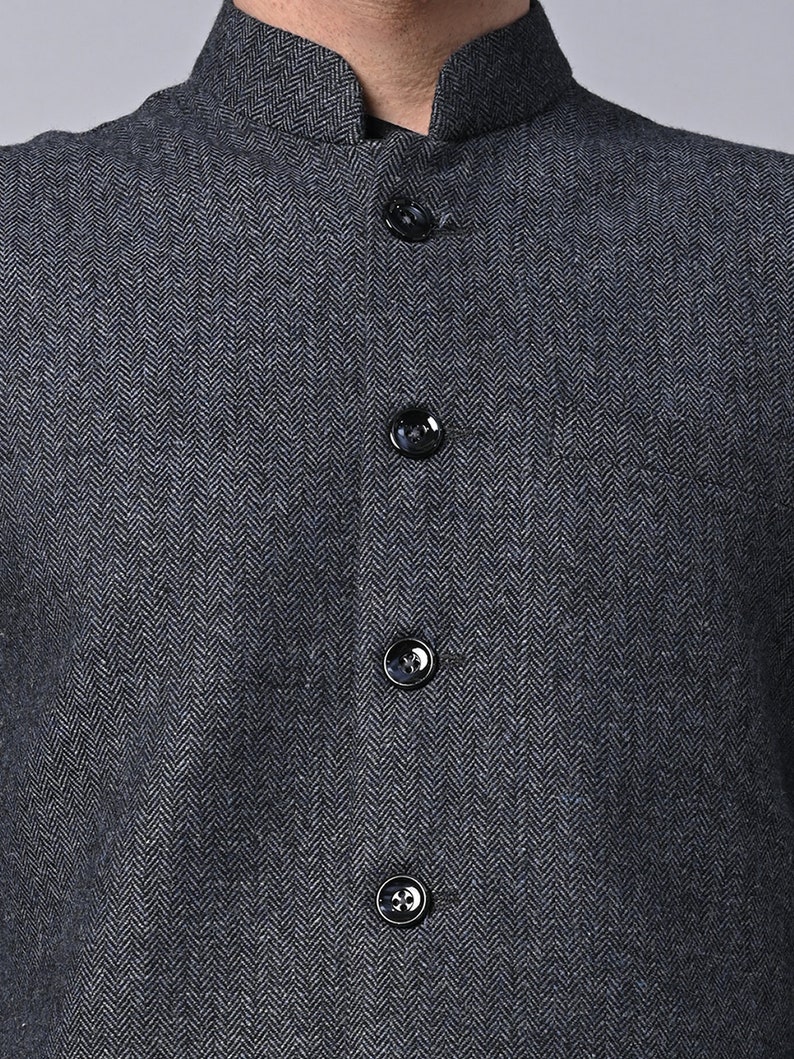 Men's Pure Wool Indian Traditional Nehru Jacket Modi Jacket for Wedding ...