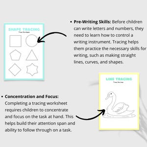 30 Preschool Tracing Worksheets: Practice Sheets for Pre K, Printable ...