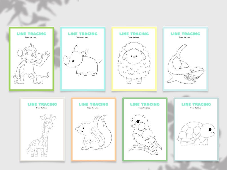 30 Preschool Tracing Worksheets: Practice Sheets for Pre K, Printable ...