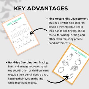 30 Preschool Tracing Worksheets: Practice Sheets for Pre K, Printable ...