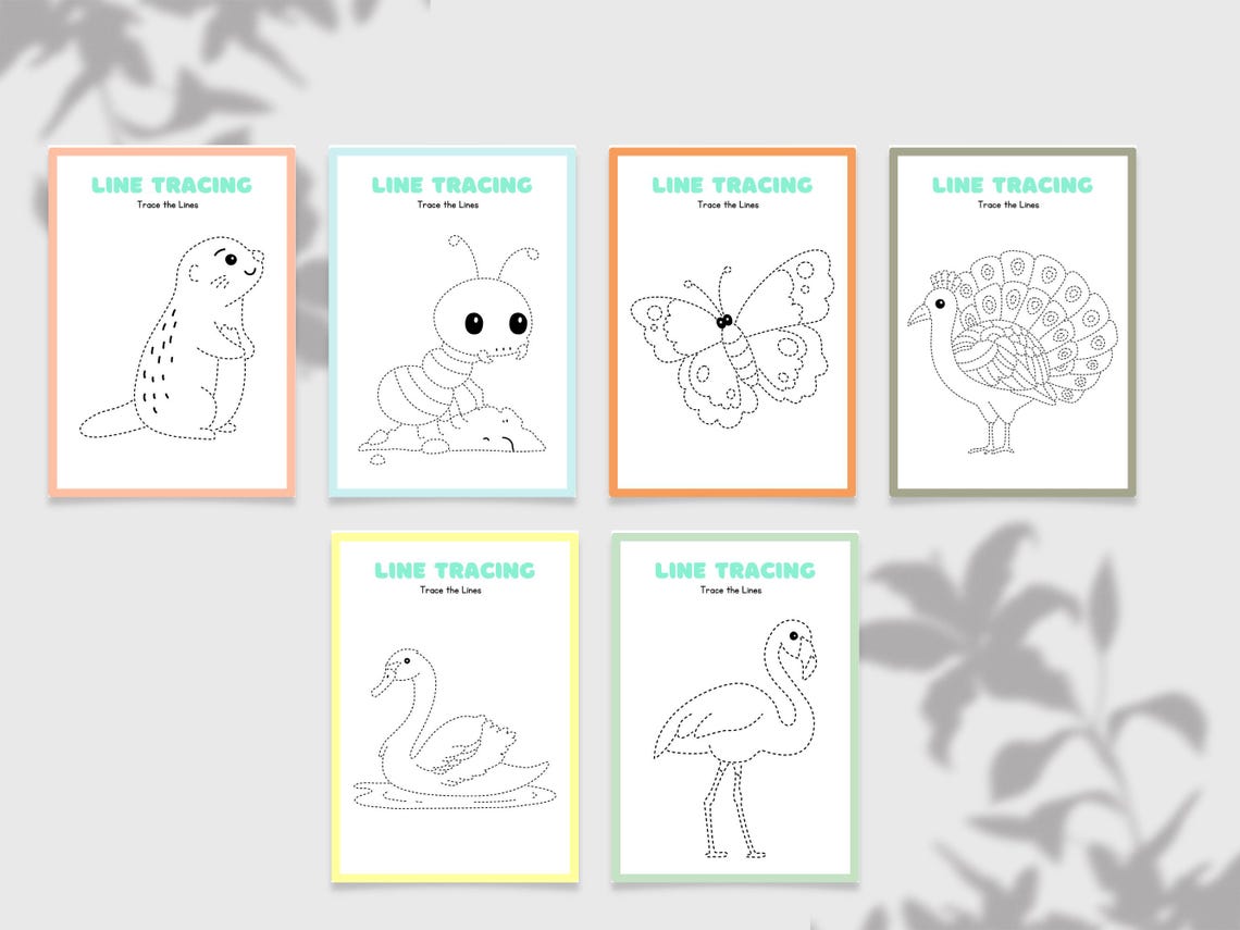 30 Preschool Tracing Worksheets: Practice Sheets for Pre K, Printable ...
