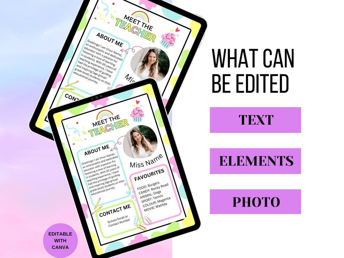Meet the Teacher Template Editable Meet the Teacher Teacher Flyer Fun ...