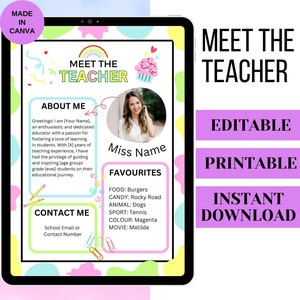 Meet the Teacher Template Editable Meet the Teacher Teacher Flyer Fun ...