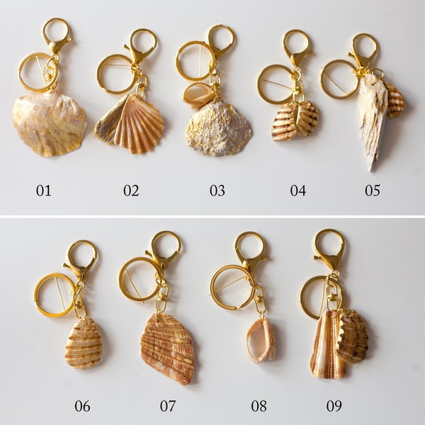Sea Shell Keychain - Etsy