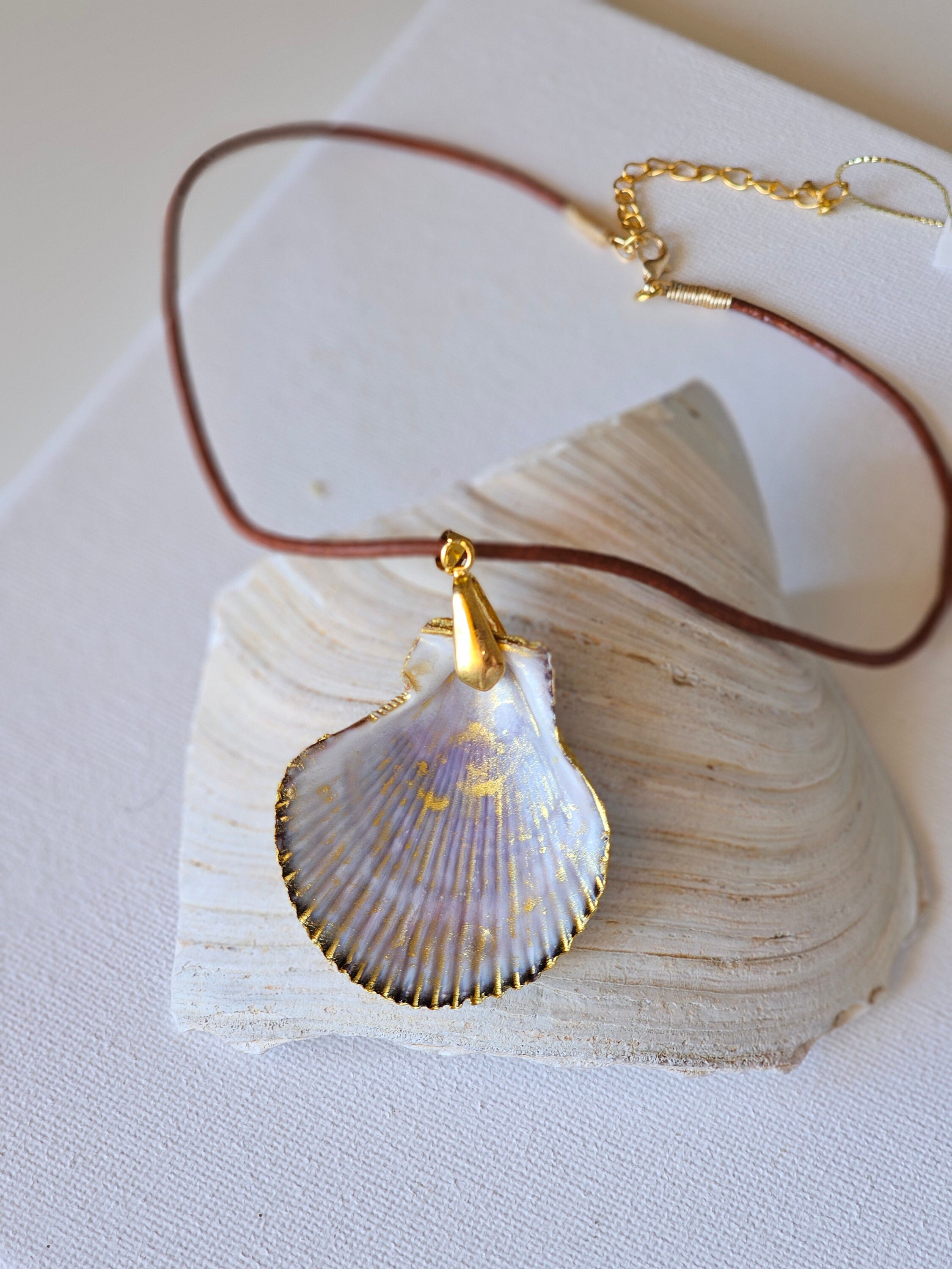 Handmade Shell Necklace, Ukrainian Style Shell Pendant, Sea Jewelry ...