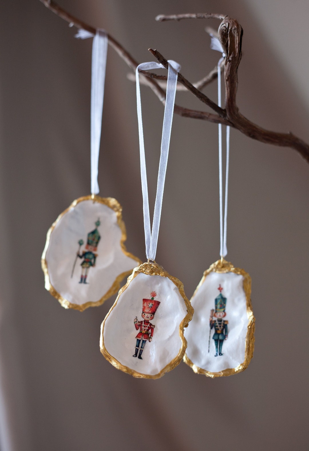 Nutcracker Inspired Oyster Shell Holiday Ornament, Elegant Vintage ...