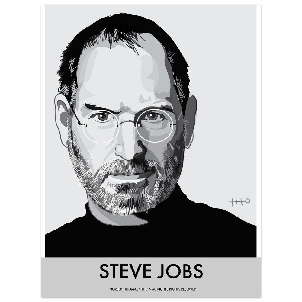 Steve Jobs, Portraits, Retratos. Poster, Cartel - Etsy