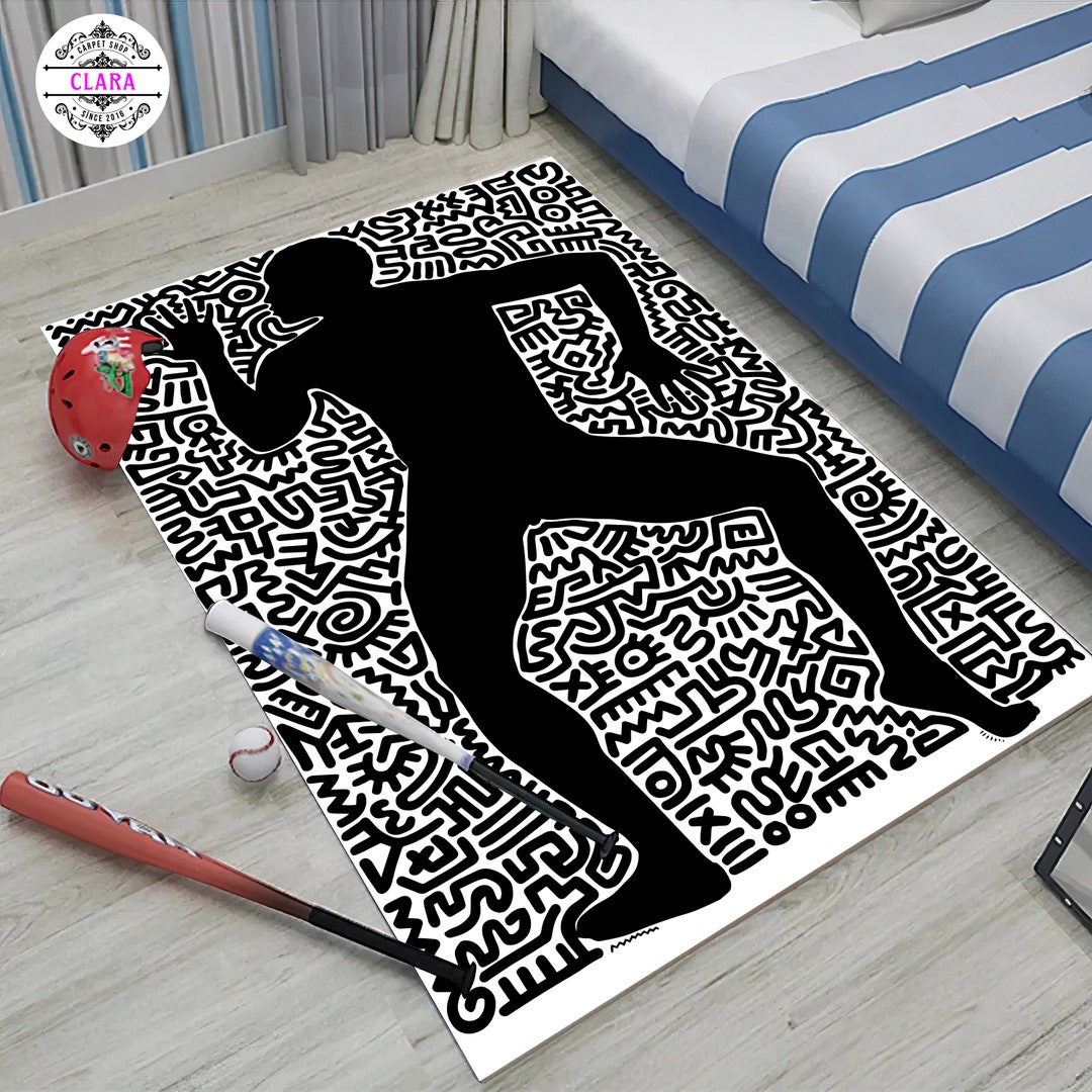 Dancing Man Rug, Living Room Rug, Rugs for Bedroom, Aesthetic Rug ...