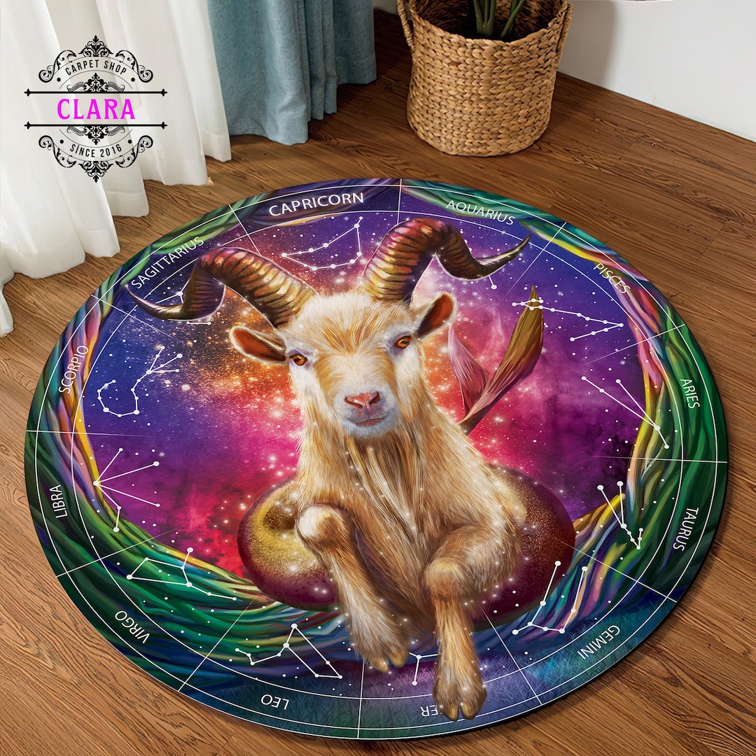 Capricorn Rug Astrology Rug Zodiac Rug Horoscope Rug - Etsy
